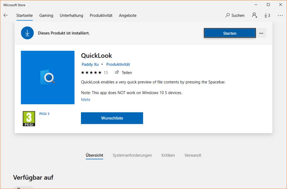 QuickLook: Schnellvorschau für Windows - pctipp.ch
