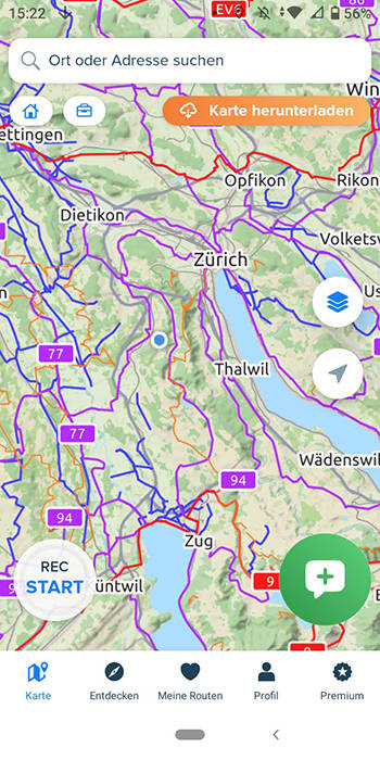 App-Test: Bikemap – Deine Fahrradkarte & GPS Navigation - pctipp.ch