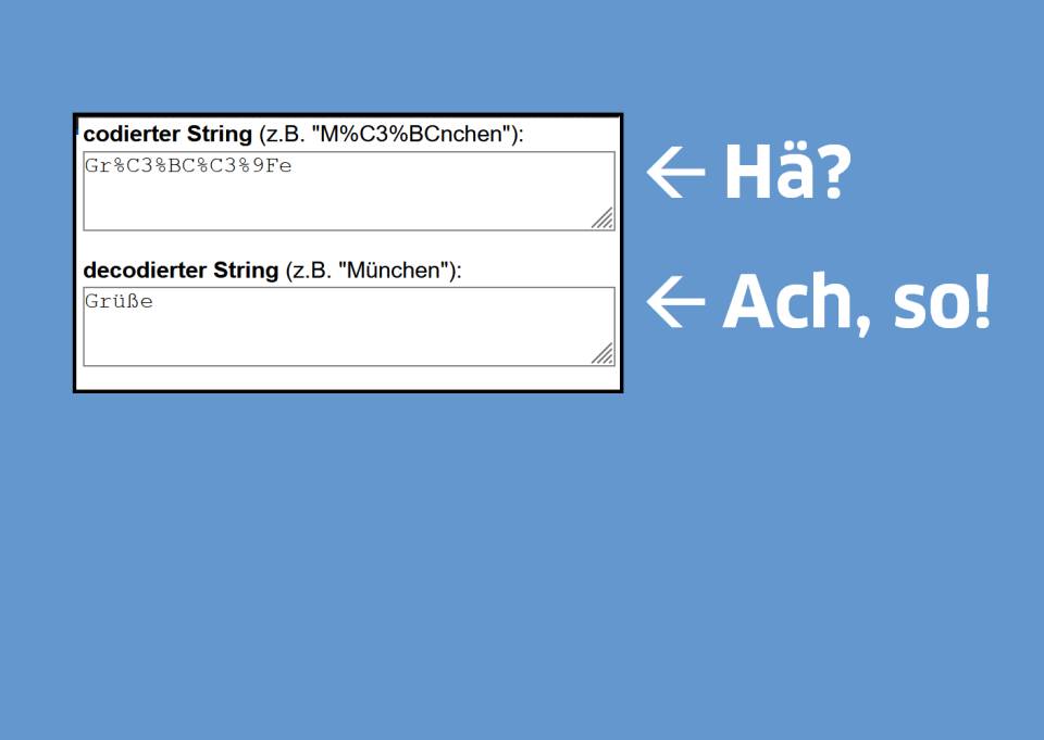 Umlaute URL-gerecht kodieren oder dekodieren - pctipp.ch