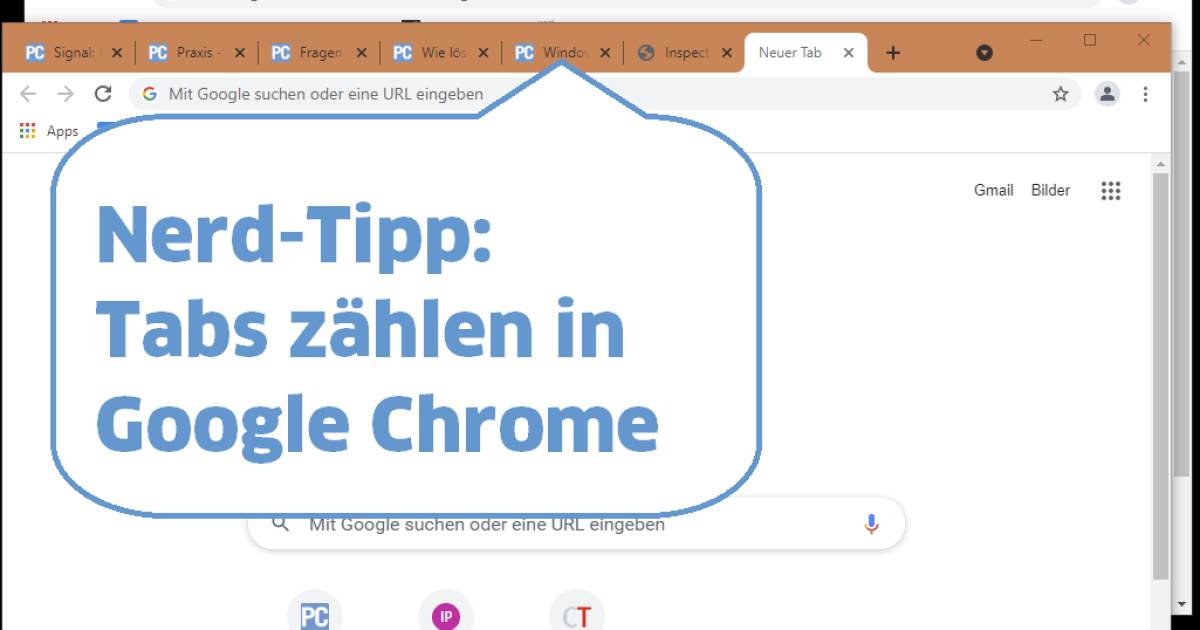 Nerd-Tipp für Google Chrome: Wie viele Tabs habe ich geöffnet? - pctipp.ch