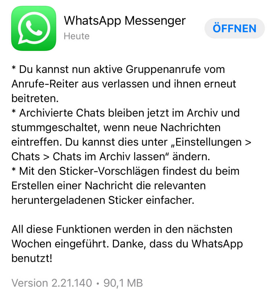 WhatsApp: Der Holiday-Modus ist endlich da... - pctipp.ch