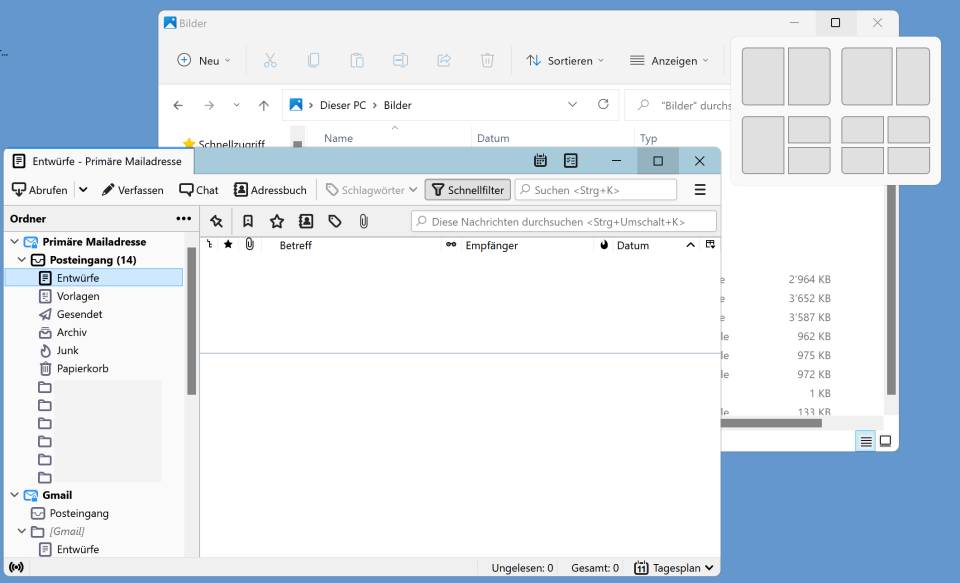 Windows 11: In Thunderbird, Teams & Co. das Snap-Layout trotzdem ...