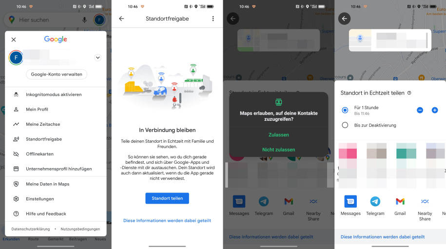 Google Maps: Standort mit Kontakten teilen – so gehts - pctipp.ch