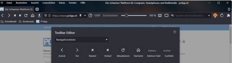 Vivaldi: Symbolleiste anpassen – so gehts - pctipp.ch