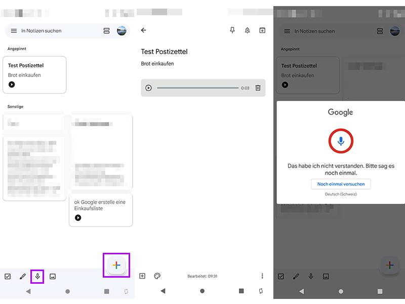 Google Notizen: Audioaufnahme erstellen - pctipp.ch