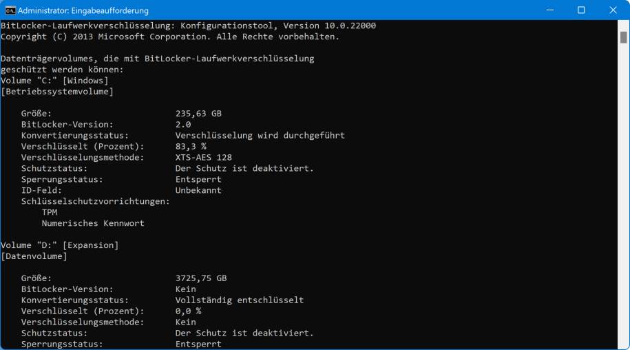 Windows: Den tatsächlichen Bitlocker-Status prüfen - pctipp.ch
