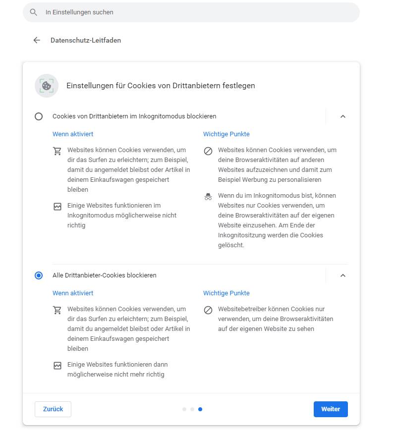 Chrome: Datenschutz-Leitfaden aktivieren und personalisieren - pctipp.ch