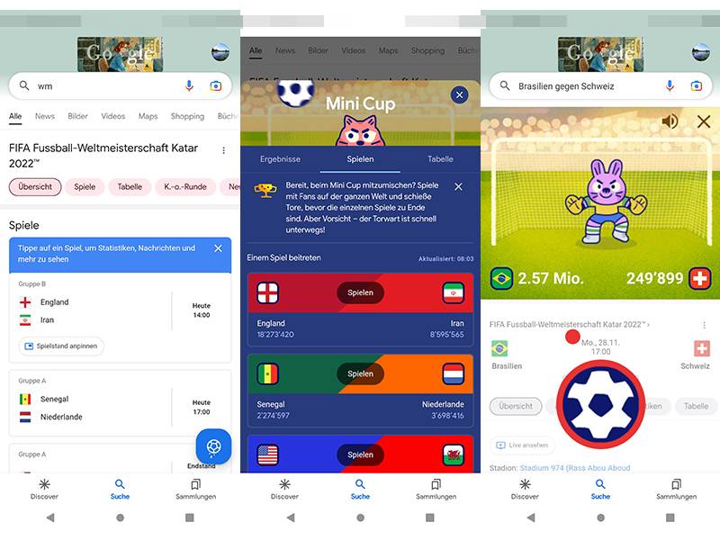 Mini-Cup-Game in der Google-Suche spielen - pctipp.ch
