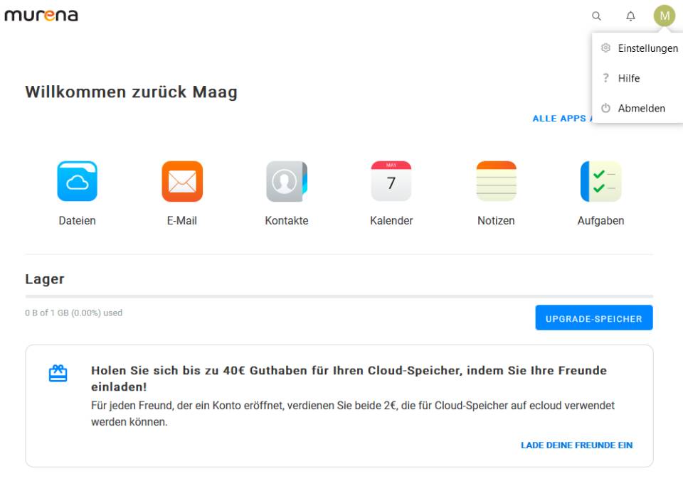 Murena One: Daten von Google Cloud zu Murena Cloud migrieren - pctipp.ch