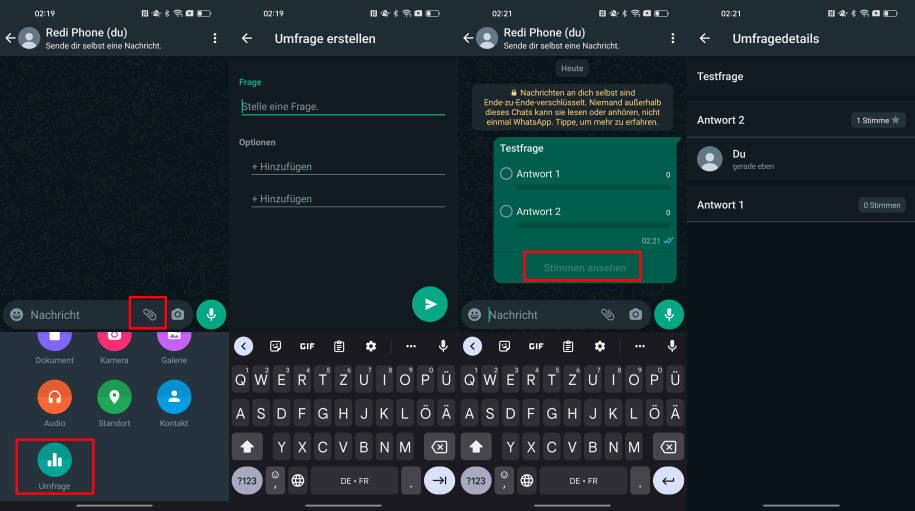WhatsApp: Im Messenger gibts nun ein Umfrage-Tool - pctipp.ch