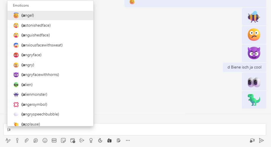 Teams: Während des Tippens ein Emoji suchen und einfügen - pctipp.ch