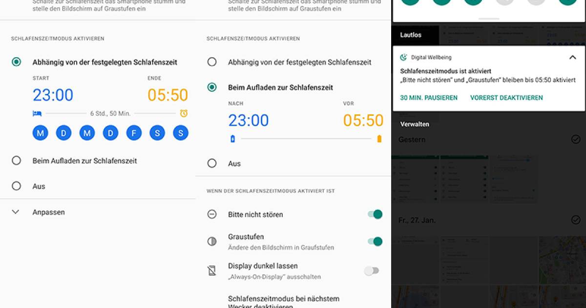 Digital Wellbeing: Schlafenszeitmodus anpassen – so gehts - pctipp.ch
