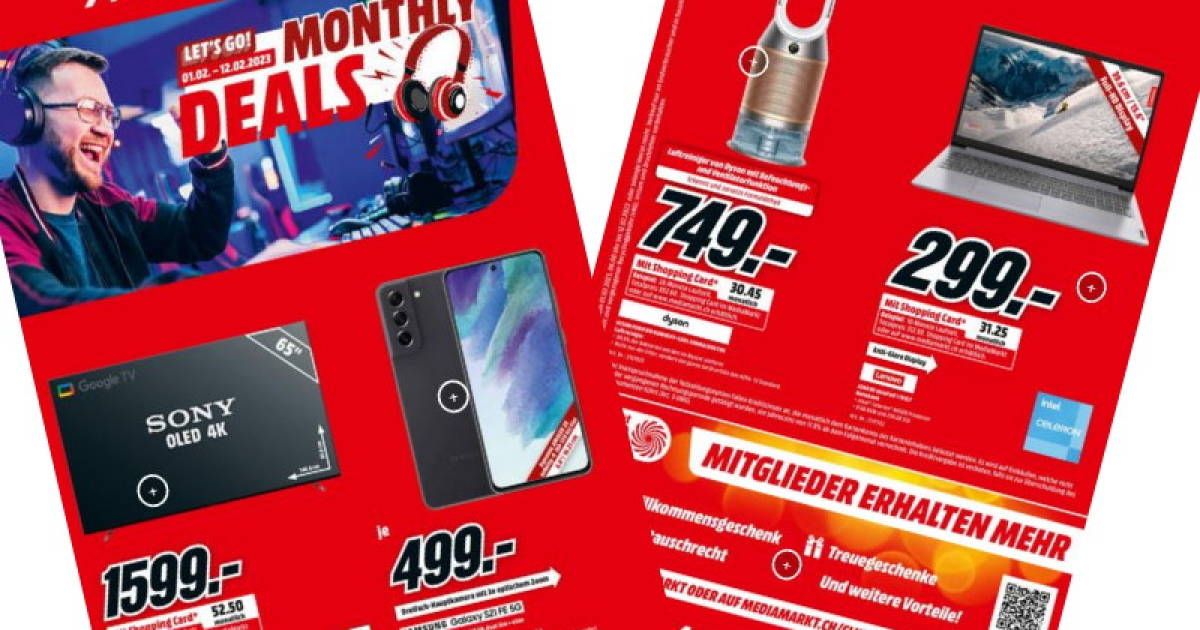 MediaMarkt: der Mega-«Monthly-Deals»-Flyer - pctipp.ch