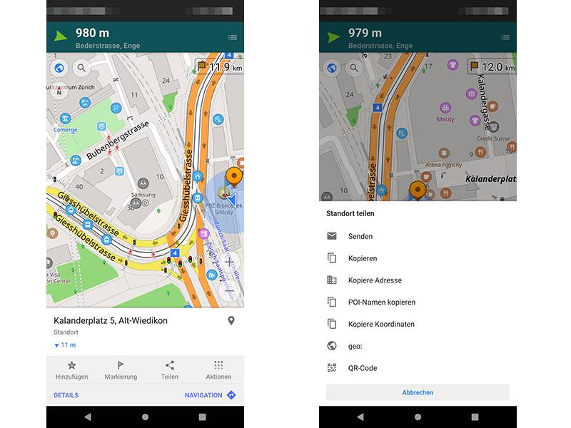 OsmAnd: Standort mit Kontakten teilen - pctipp.ch