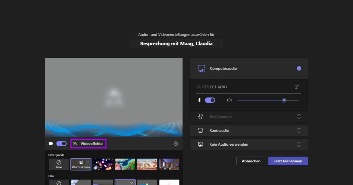 Microsoft Teams: Videoeffekte verwenden – so gehts - pctipp.ch