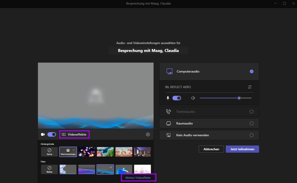 Microsoft Teams: Videoeffekte verwenden – so gehts - pctipp.ch