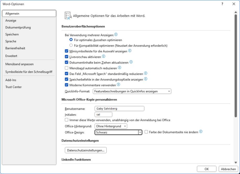 Excel & Word mit echtem Dunkelmodus - pctipp.ch