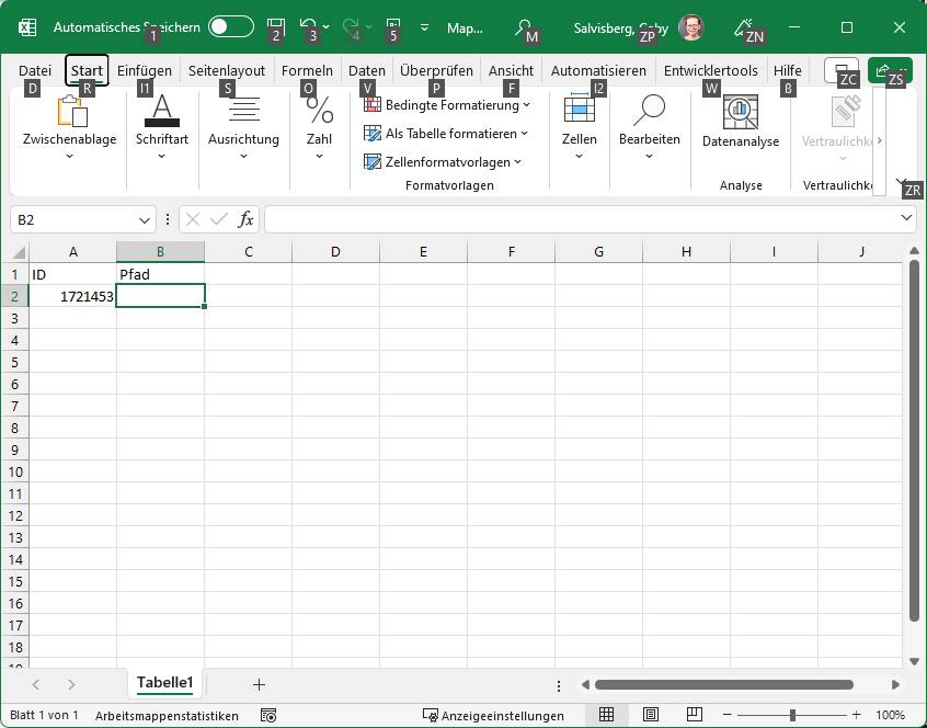 Excel: Schrägstrich öffnet immer die Textnavigation - pctipp.ch