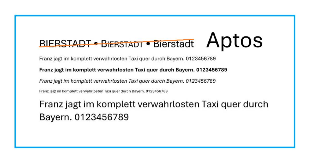 Office-Font: «Bierstadt» macht bei Microsoft das Rennen - pctipp.ch