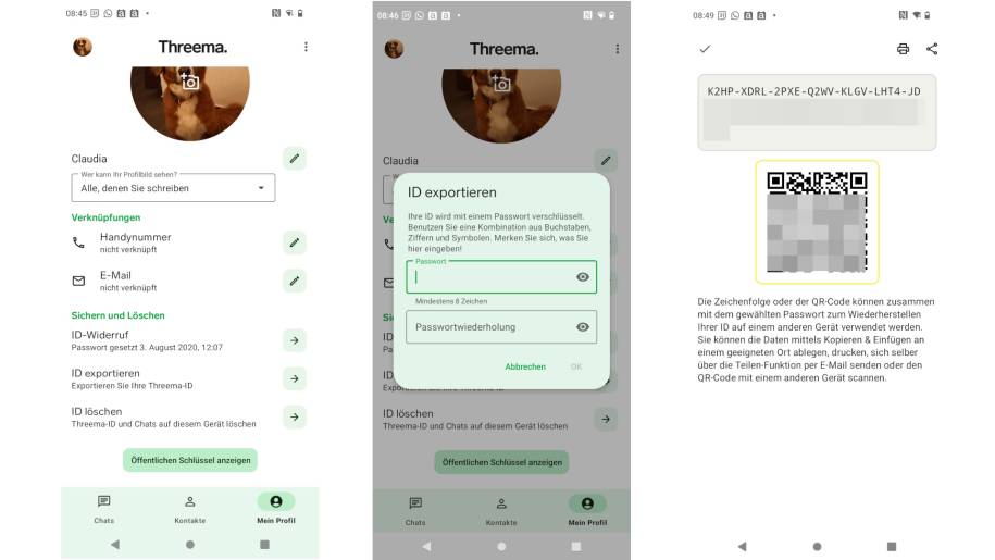 Messenger: Threema-ID exportieren – so gehts - pctipp.ch