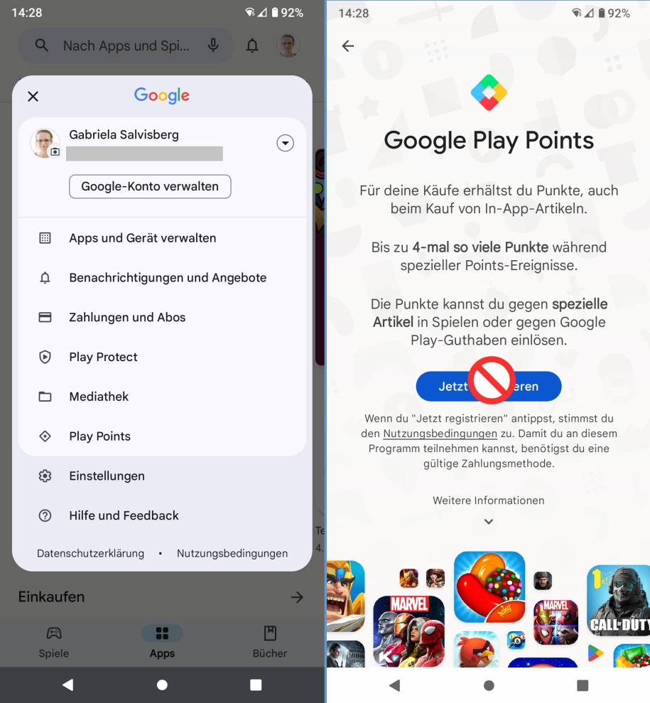 Aus den Google-Play-Points abmelden - pctipp.ch
