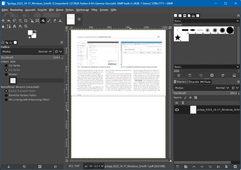 Windows/Linux: Teil eines PDFs verdecken - pctipp.ch