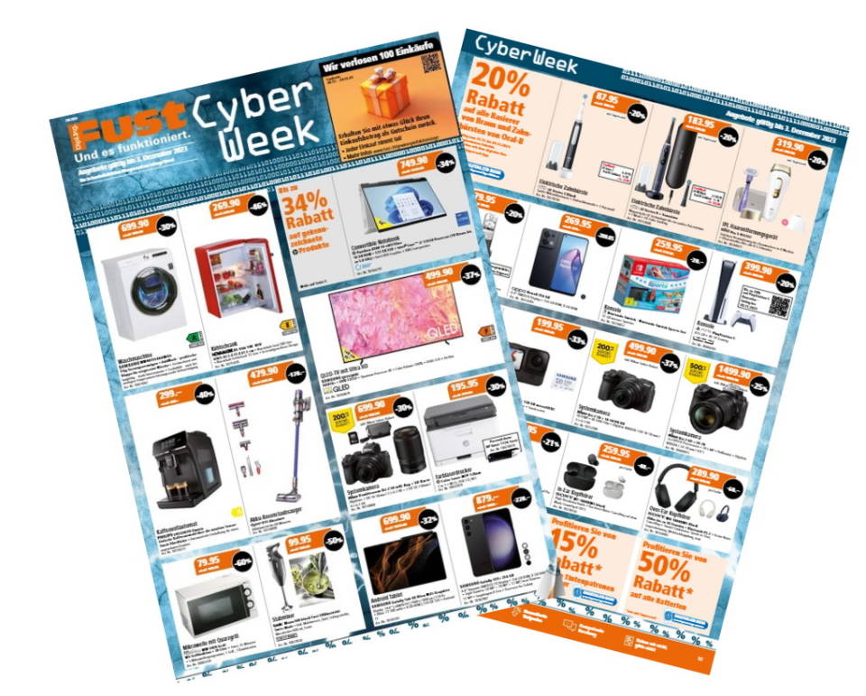 Der Cyber-Week-Flyer von Fust - pctipp.ch