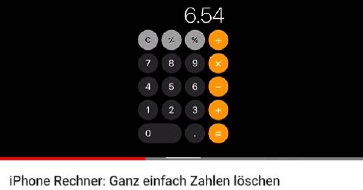 Zahlen beim iPhone-Rechner löschen und korrigieren - pctipp.ch