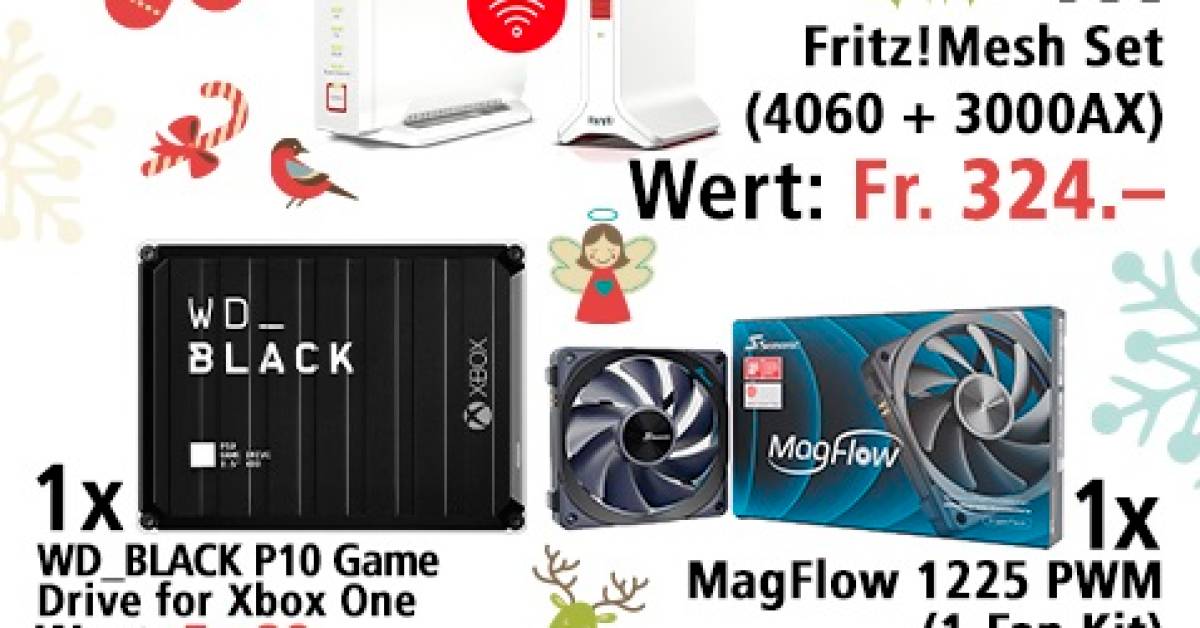 Am 18. Dezember Fritz!Mesh Set, Game Drive for Xbox und MagFlow ...