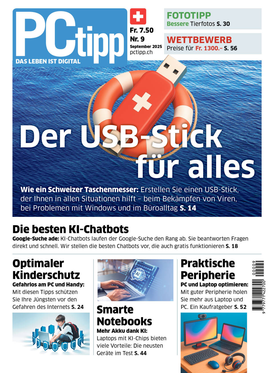 PCtipp 9/2025: mit diesen Themen ab dem 29. August 2025 am Kiosk erhältlich - pctipp.ch